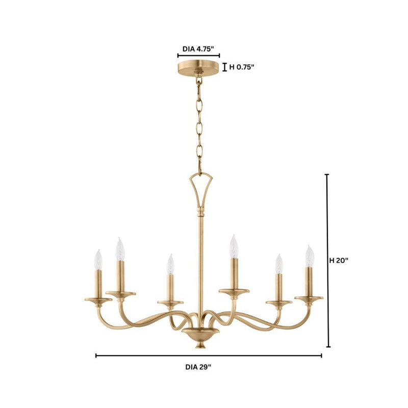 House of Hampton® Dafi 6LT CHANDELIER | Wayfair